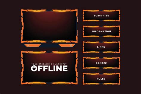 Streaming Overlay Frame And Screen Interface Decoration Futuristic