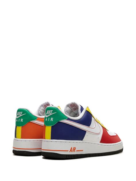 Nike Air Force 1 Low Rubix Cube Sneakers In White Modesens