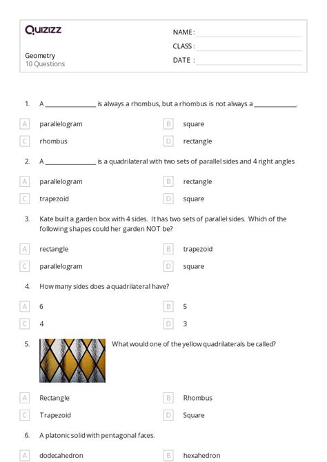 50 Geometry Worksheets For 4th Class On Quizizz Free And Printable