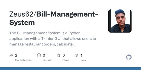 github zeus62 bill management system the bill management system is a