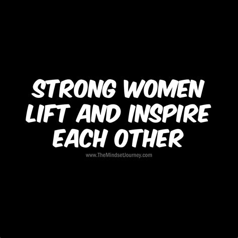 The Words Strong Women Lift And Inspire Each Other On A Black