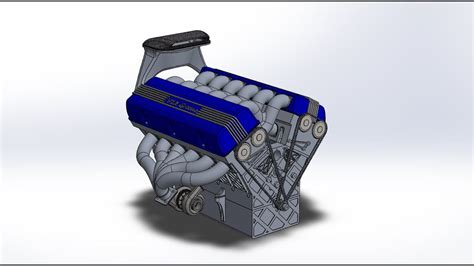 V Engine Solidworks Motion Study YouTube