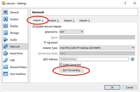 VirtualBox Port Forwarding Declaration Of VAR