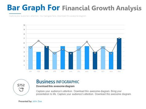 bar graph with line chart for analysis powerpoint slides
