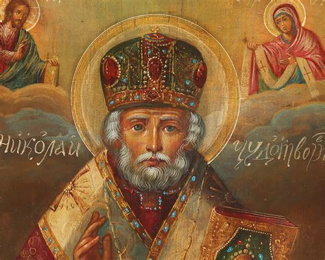 Купить старинную деревянную икону Николая Чудотворца (Николая Угодника ...