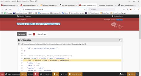 Warning In Backend · Issue 49 · Christianbarkowskycontao Tabcontrol