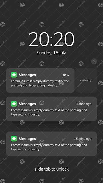 Mobile Phone With Push Notifications Or Sms Messages Smartphone Mobile