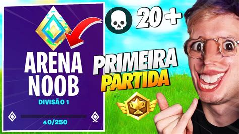 MINHA PRIMEIRA PARTIDA NA ARENA FORTNITE YouTube