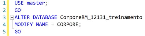 Alterar Nome Database Sql Server