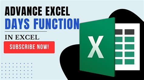 Learn Days Function In Excel In Easy Steps Step By Step Tutorial For Beginners Youtube