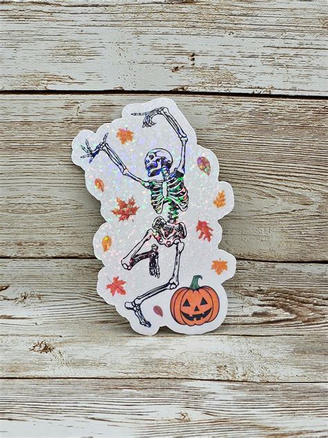 Dancing Skeleton Sticker Spooky Sticker Halloween Sticker Macabre