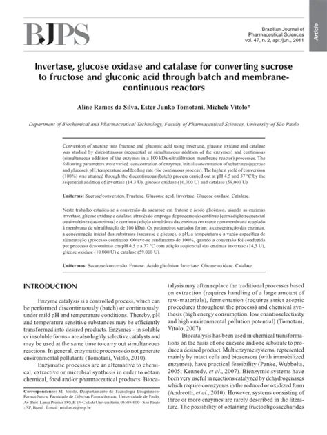 Invertase Glucose Oxidase And Catalase For Converting Sucrose To