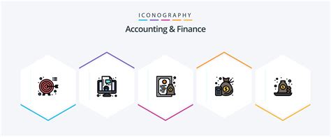 Accounting And Finance 25 Filledline Icon Pack Including Mortgage
