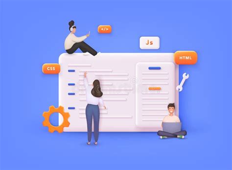 Technology Of Software Development Web Design Programming Concept