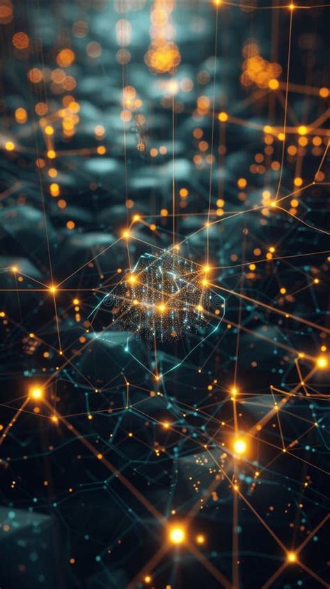 Magically Levitating 3d Illustration Of Glowing Data Graphs Orbiting A