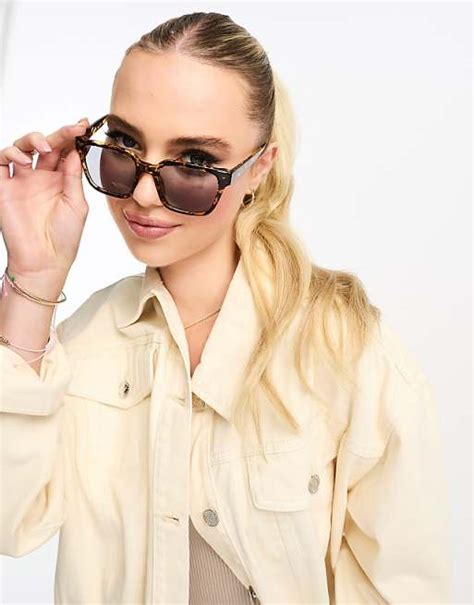 Aj Morgan Classic Oversized Sunglasses In Tortoise Asos