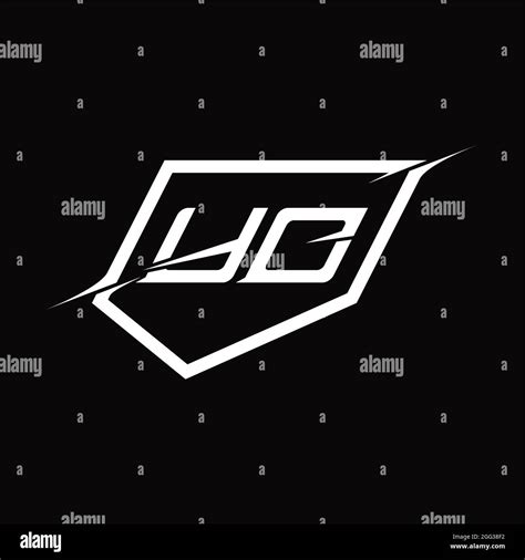 Yd Logo Monogram Letter With Shield And Slice Style Blackground Design Template Stock Vector