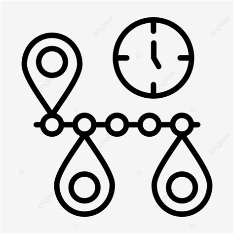 Timeline Line Icon Vector Timeline Icon Flowchart Goal Png And