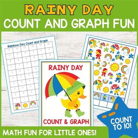 rainy day count and graph printable homeschool happiness shop