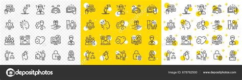 Outline Nurse Algorithm Business Podium Line Icons Pack Web Fingerprint