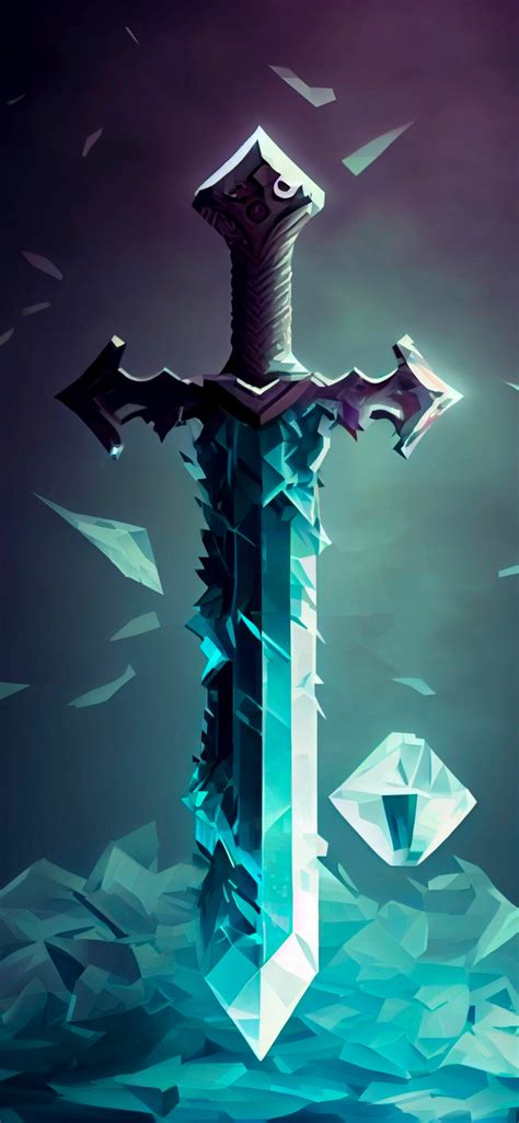 Minecraft Diamond Sword Aesthetic Wallpapers Wallpapers Clan