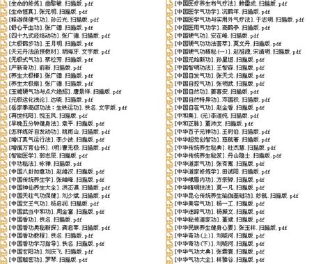 千余本气功书籍合集目录pdf格式 气功人网