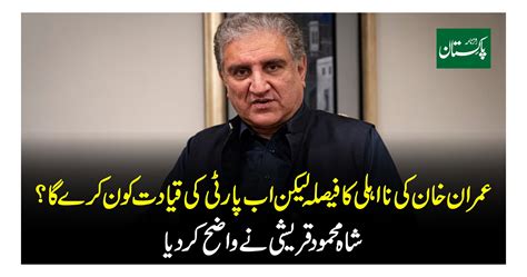 عمران خان کی نااہلی کا فیصلہ لیکن اب پارٹی کی قیادت کون کرے گا؟ شاہ