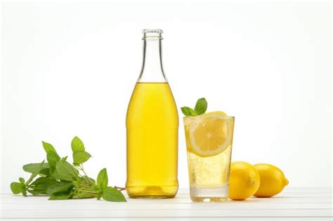 Premium Photo Ginger Beer Bottle And Ingredient Isolated