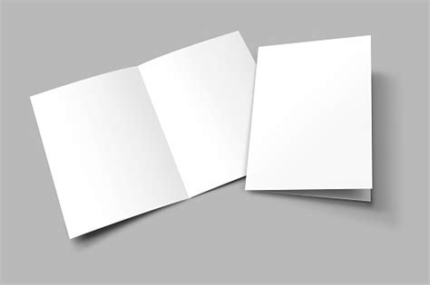 A3 반겹 블랭크는 표지가 있는 3d 일러스트레이션 잡지 모형을 열고 닫았습니다 책 브로셔 팜플렛 격리된 밝은 회색 배경에 프레젠테이션을 위한 카탈로그 빈 모형 3d