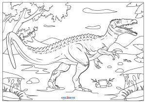 Baryonyx Dinosaur Coloring Page