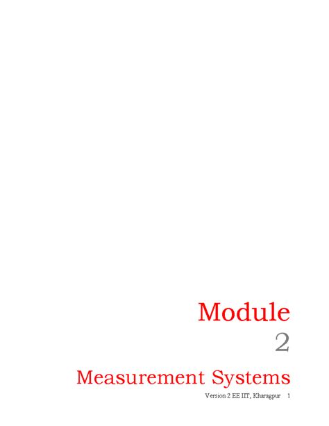 Signal Conditioning Circuits Bridges Module 2 Measurement Systems