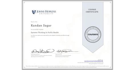 Kundan Sagar On Linkedin Completion Certificate For Systems Thinking In Public Health