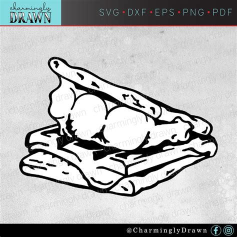 Smores Svg Chocolate Graham Cracker Marshmallow Smores Bar Campfire