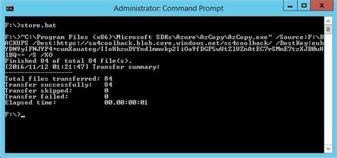 Copying Sql Server Backup Files To Azure Blob Storage With Azcopy