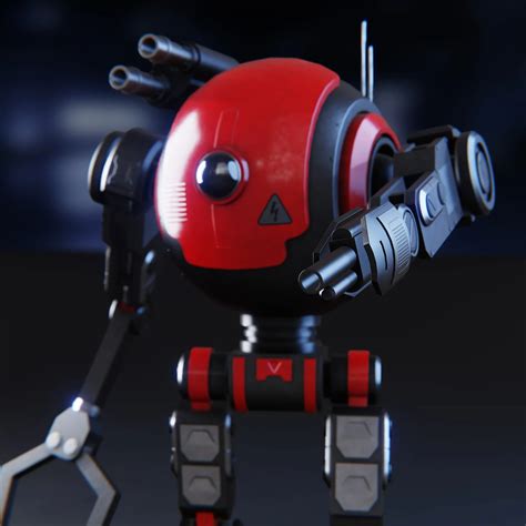 Sci Fi Combat Robot Flippednormals