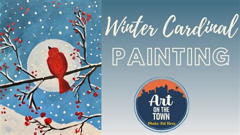 Winter Cardinal Painting Art On The Town Wi