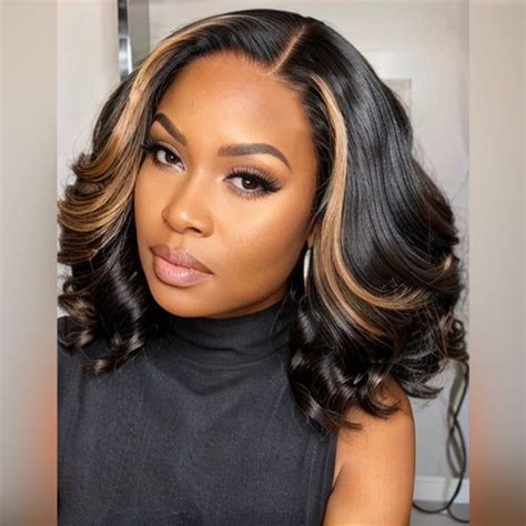 Linktohair Blonde Mix Black Loose Wave Glueless 5x5 Closure Hd Lace Wig