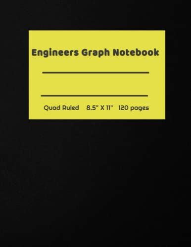 Engineering Graph Notebook 85 X 11 120 Pages Graph Paper Numbered