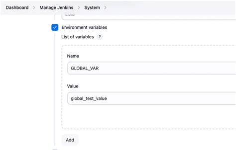 Jenkins Environment Variables Default Local And Global