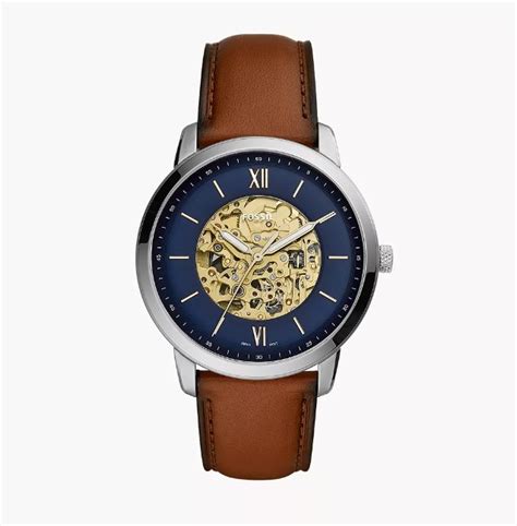 Fossil Neutra Automatic Luggage Leather Watch 44mm Sunlab Malta
