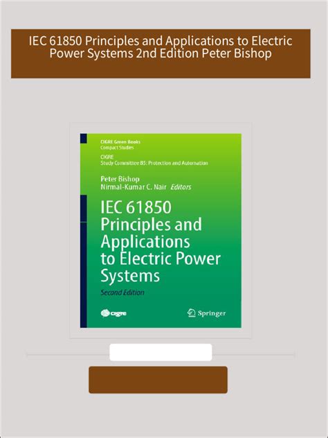 iec 61850 principles and applications to electric power systems 2nd