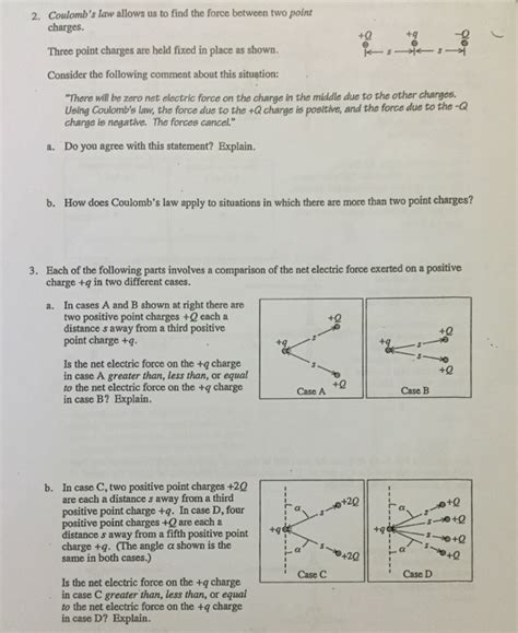Solved Coulombs Law Allows Us To Find The Force Between Two
