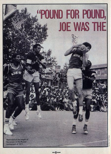 Ruckerparklegend Joe The Destroyer Hammond In 1977 Basketball