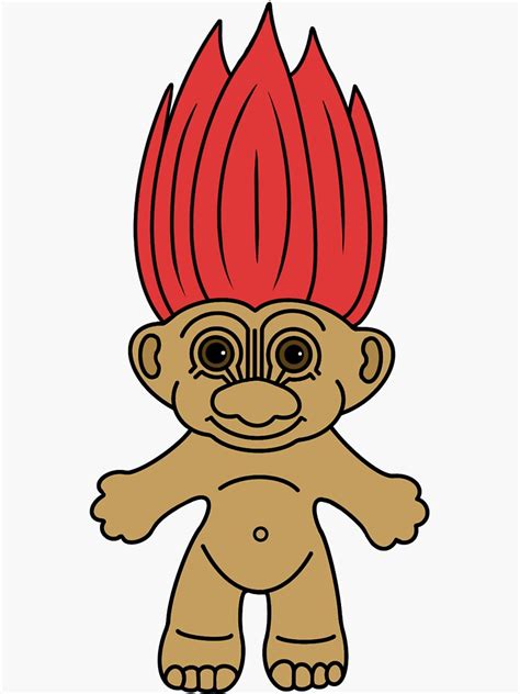 Red Hair Troll Doll Sticker For Sale By Hanameda Redbubble