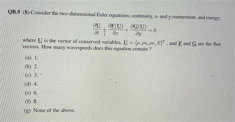 solved 3 9 s consider the two dimensional euler equations