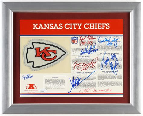 Chiefs Statistics Commemorative Stat Card With Cloth Uniform Patch