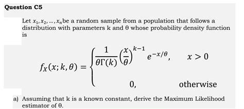 Solved Let X X Xn Be A Random Sample From A Population Chegg Com