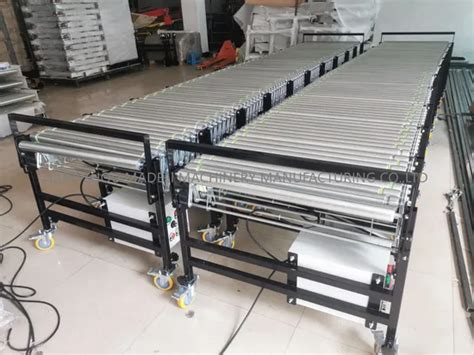Truck Container Loading Unloading Telescopic Roller Conveyor Conveyor And Powered Conveyor