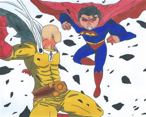 Superman Vs Saitama By Bluexorcist93 On Deviantart
