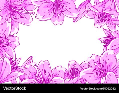 Background With Lilies Beautiful Decorative Vector Image